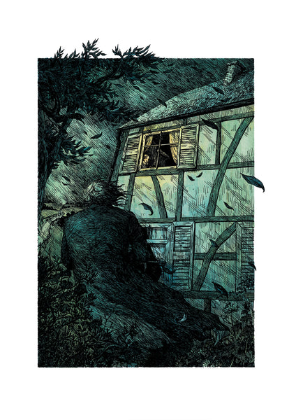 Inkheart - Dustfinger outside Meggie’s window in the rain - Watercolou ...